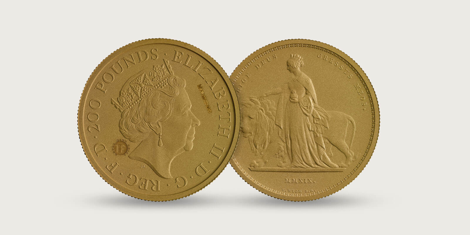 One-off Una and the Lion Matt finish coin - Gold - The Silver Forum