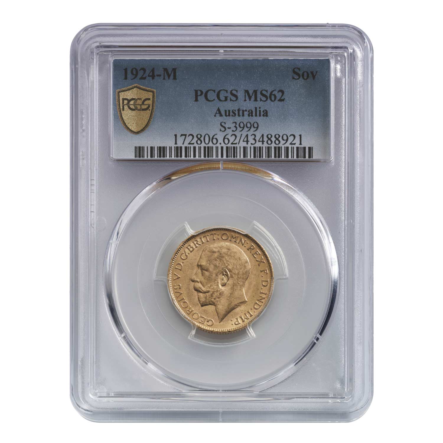 1924 George V Sovereign Gold Coin, Melbourne Mint Mark | The Royal Mint