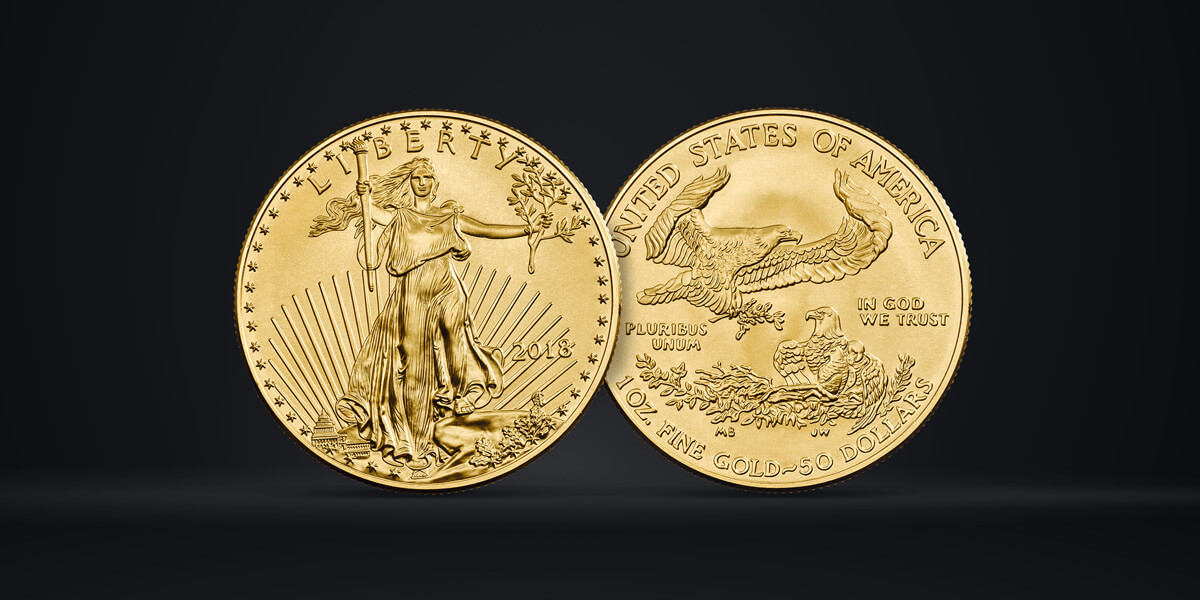 Velvet Coin Case American Gold Eagle 1/10 Oz Presentation Box - Gold ...