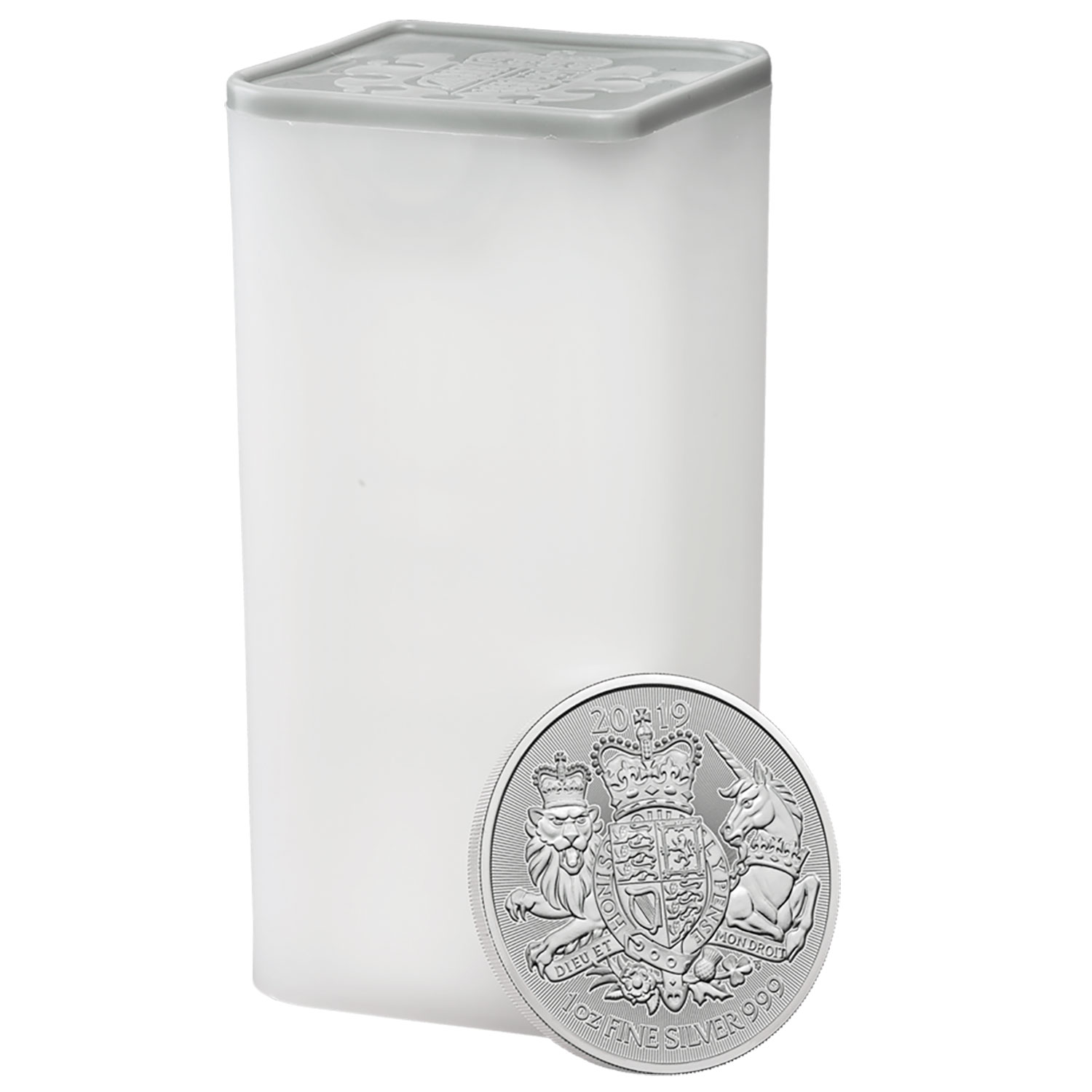 The Royal Arms 2019 1 oz Silver Twenty-Five Coin Tube | Royal Mint
