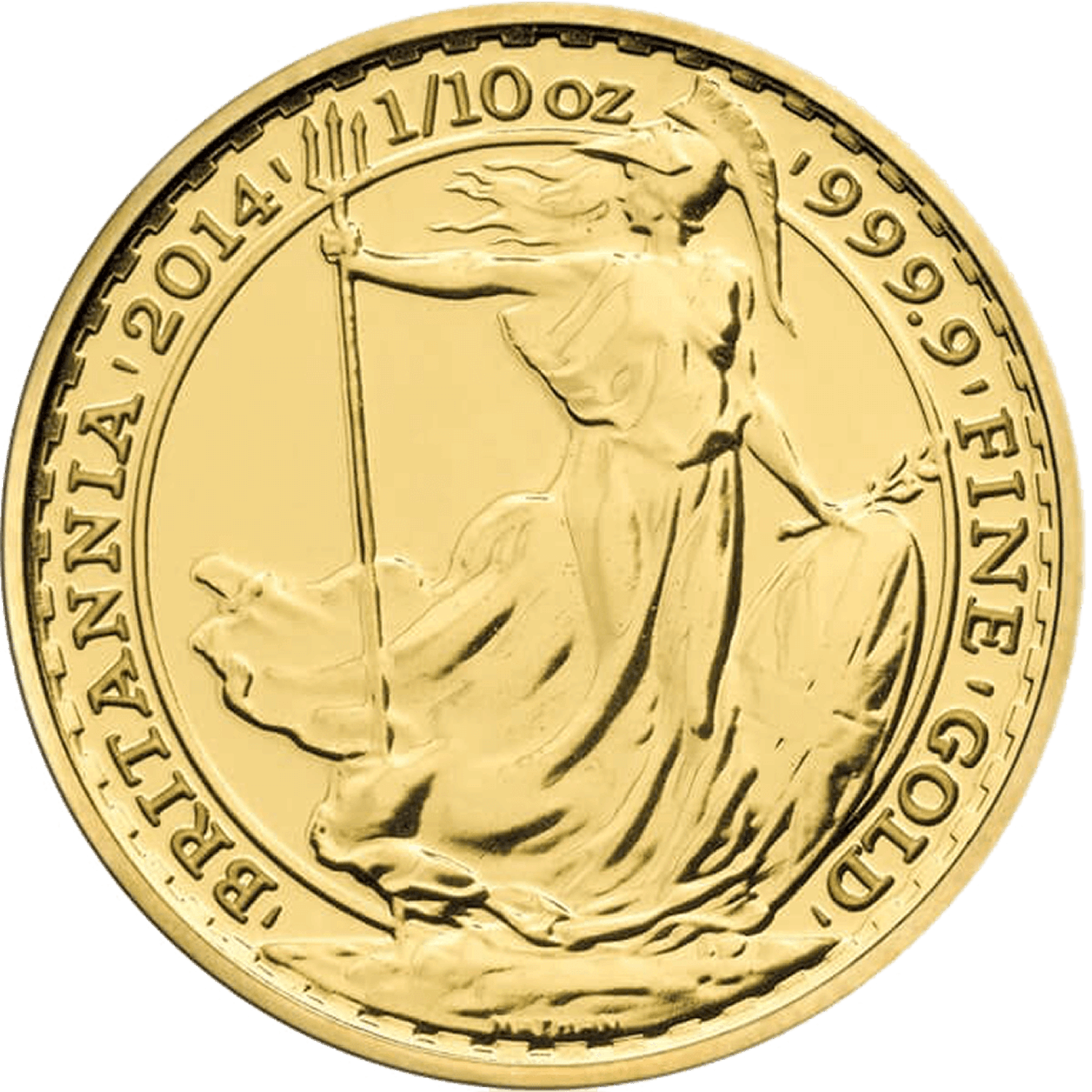 Buy 2014 Britannia 1/10oz Bullion Coin | Royal Mint Bullion