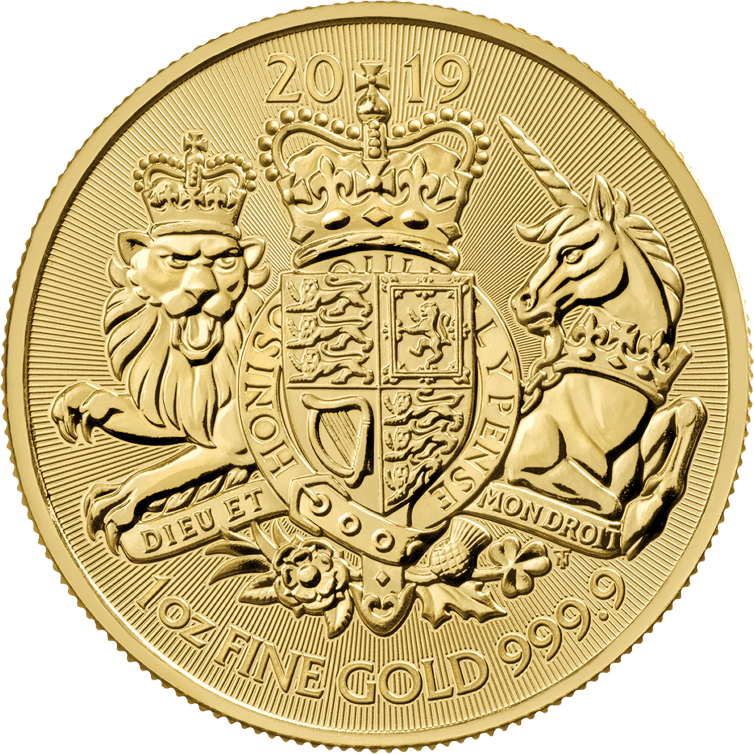 Royal Arms 2019 1 oz Gold Bullion Coin Free UK Delivery Royal Mint