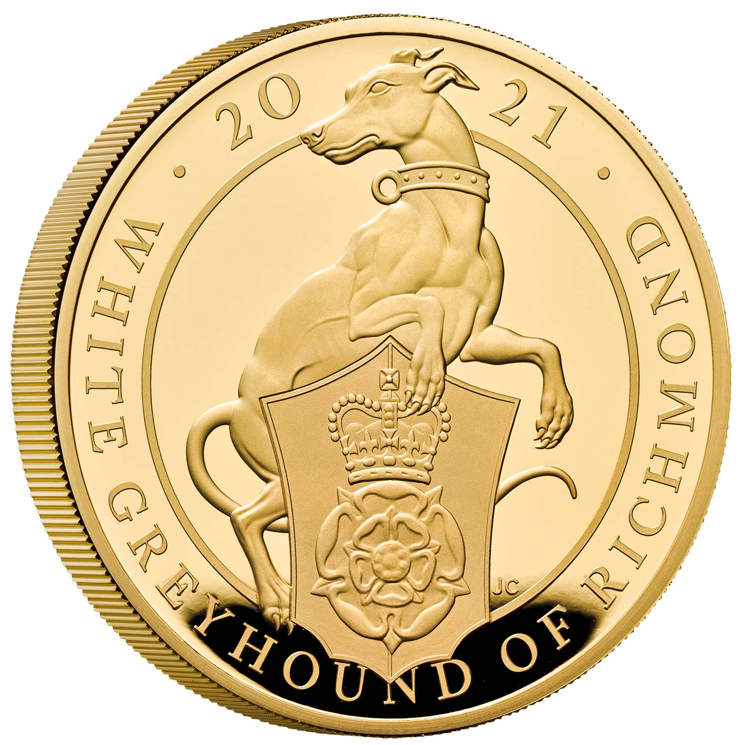 White Greyhound Richmond 2021 5 oz Gold Proof Coin | The Royal Mint