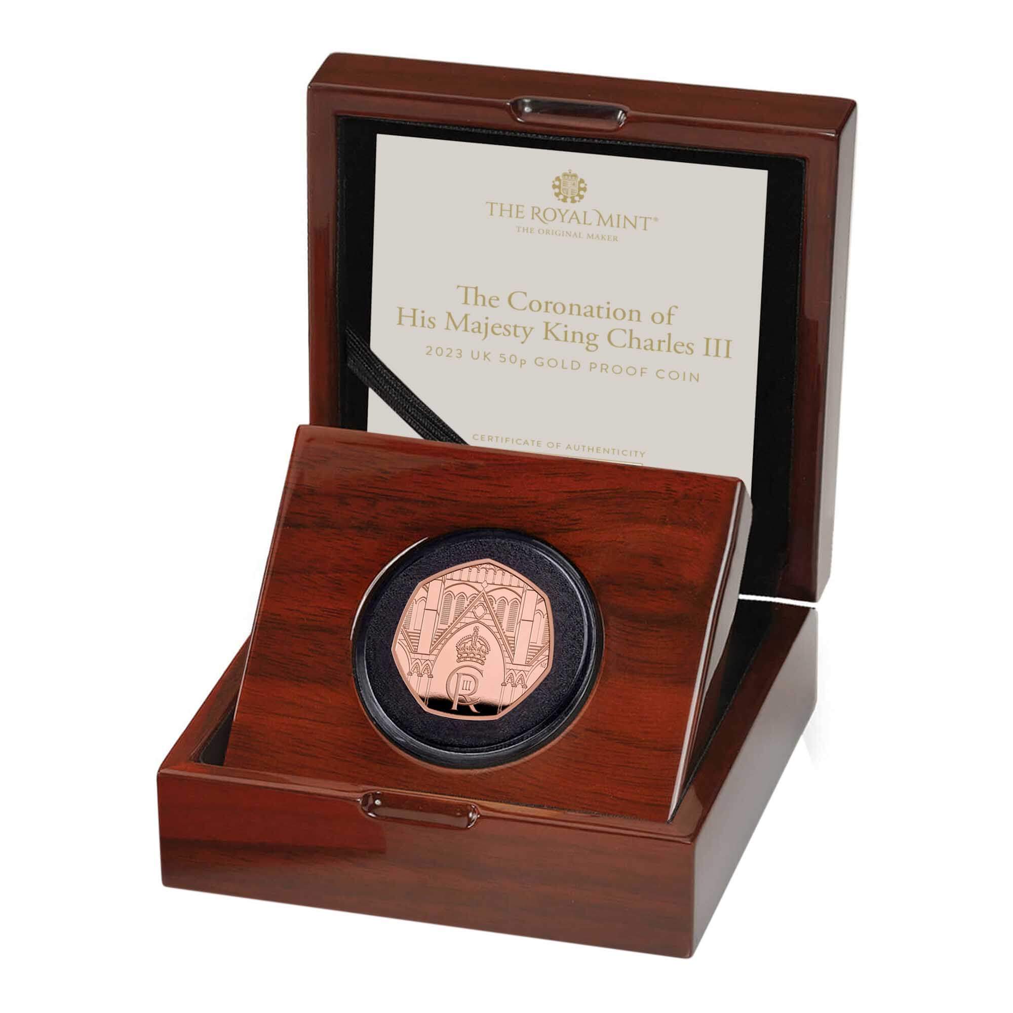 The Coronation of His Majesty King Charles III 2023 UK 50p Gold Proof ...
