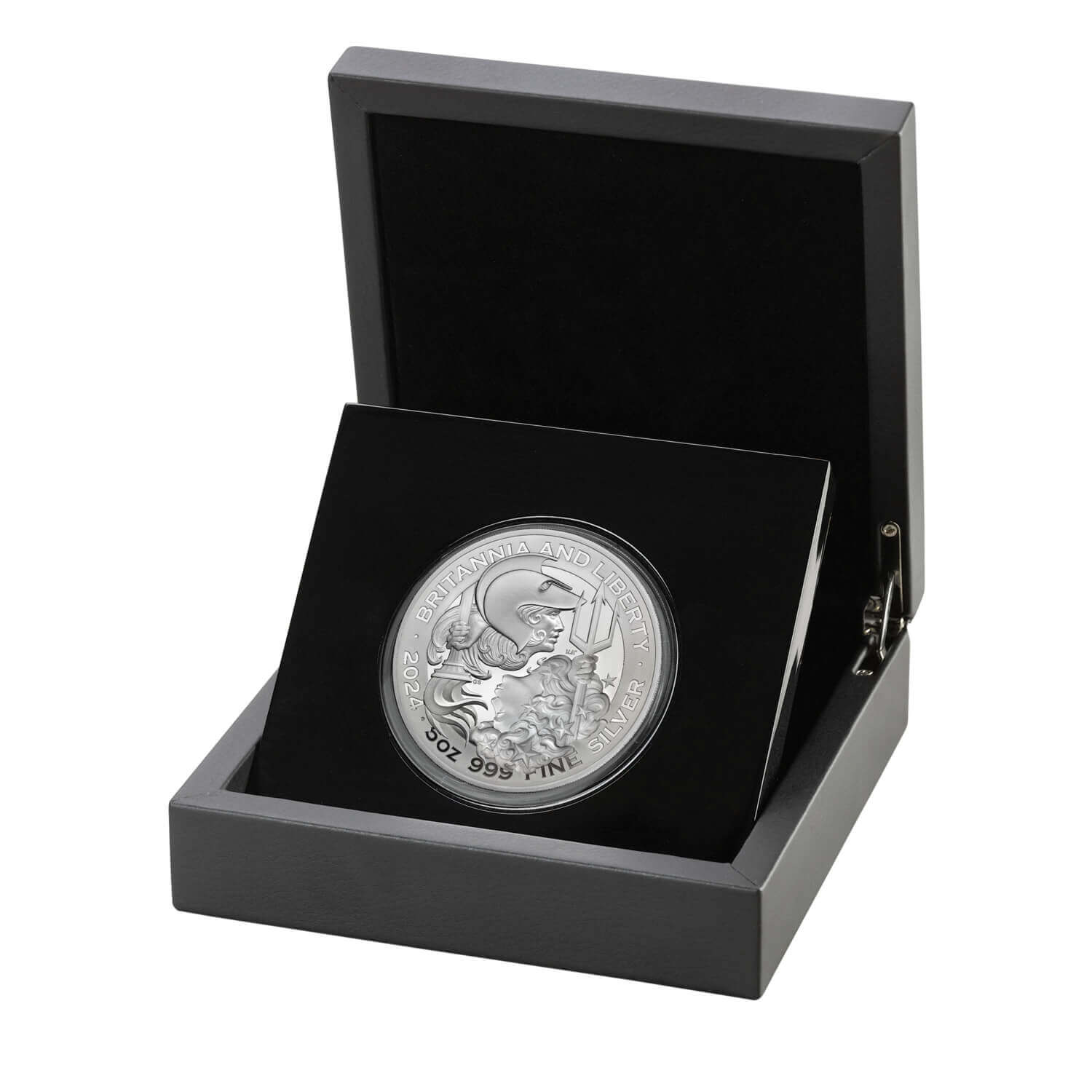 Britannia and Liberty 2024 UK 5oz Silver Proof Coin | The Royal Mint