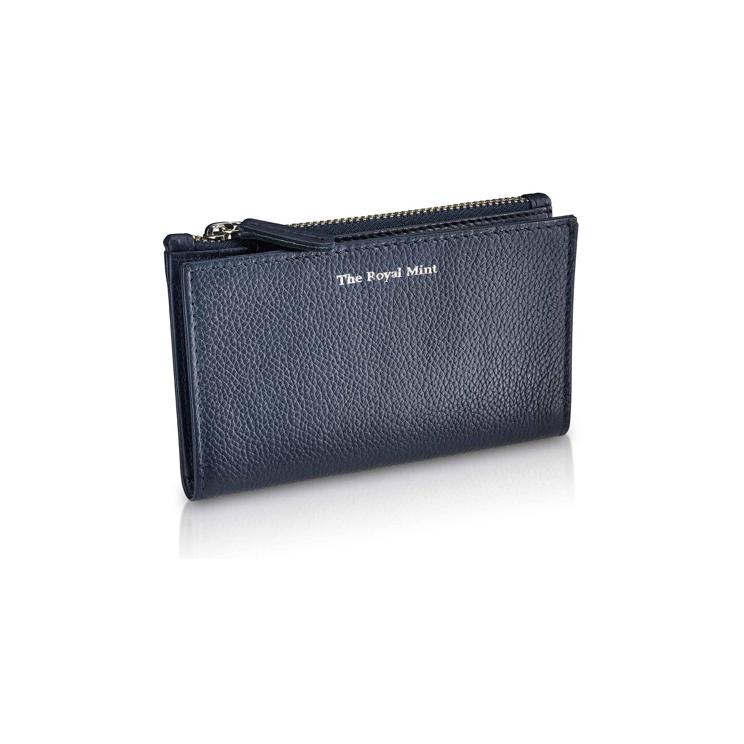 Britannia Navy Leather Coin & Card Purse | Royal Mint