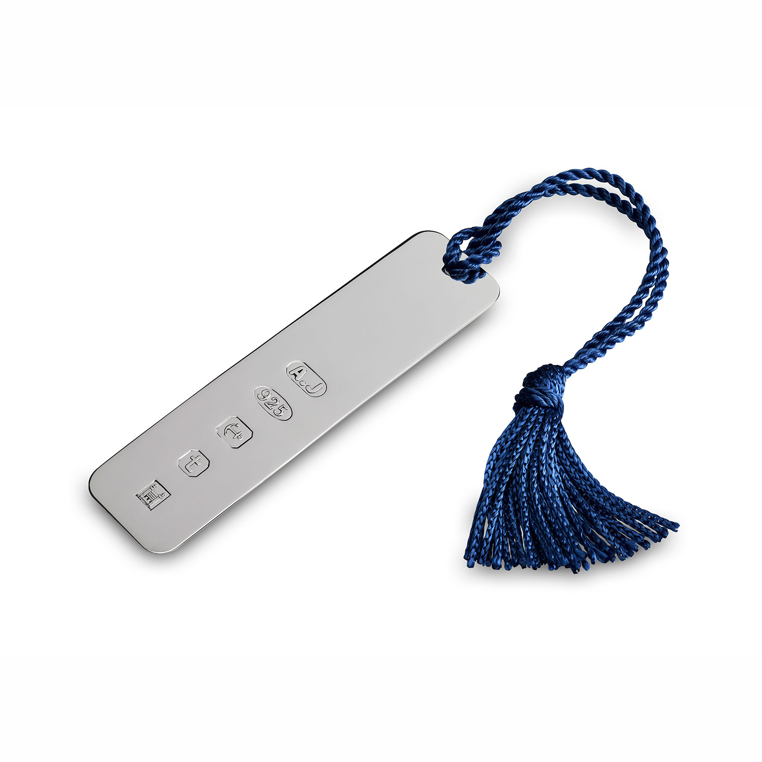 Sterling Silver Child's Bookmark with Blue Tassel | Royal Mint