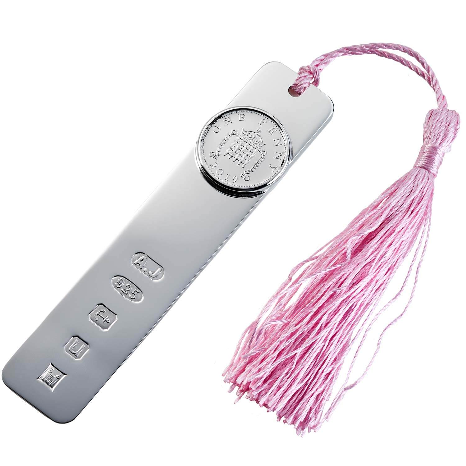 Sterling Silver Hallmarked Child's Bookmark with Pink Tassel and 2019 ...