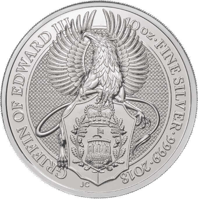 The Queen's Beasts 2018 - The Griffin Ten Ounce Fine Silver Bullion ...