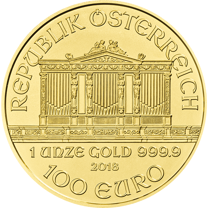 Austrian Philharmonic 2018 Gold One Ounce Coin | The Royal Mint